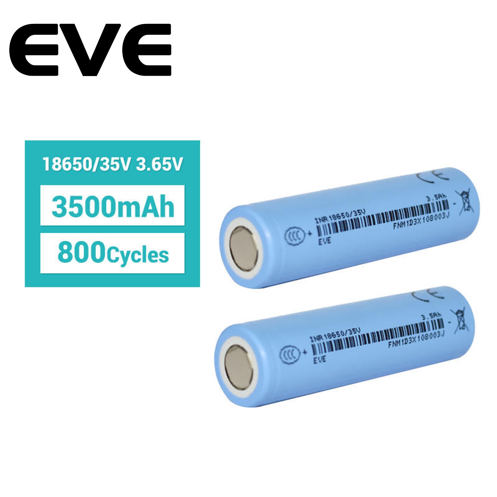 EVE 18650 3500mah 35V High Capacity 18650 Li-on Cell Batteries 18650 3