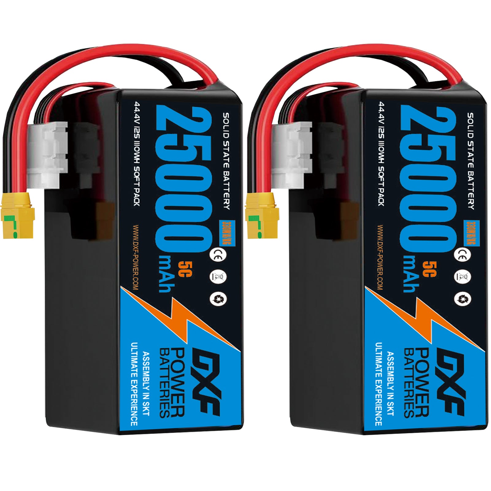 (CN)DXF 12S Lipo Battery 44.4V 10C 25000mAh Soft Case Battery Semi ...