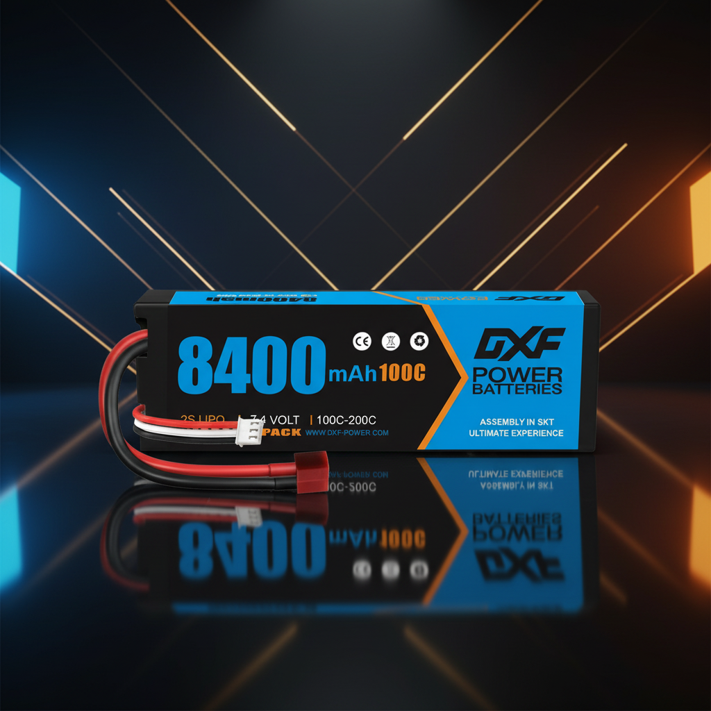 DXF 2S LiPo 7.4V 8400mAh 100C Hardcase Battery | 1-6 Pack | RC Car ...